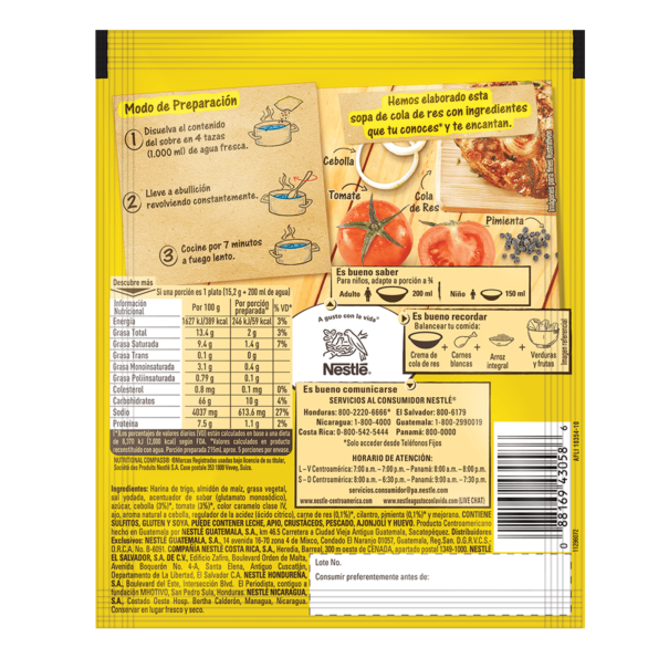 MAGGI® Sopa de Cola de Res en Sobre | Nestlé Professional