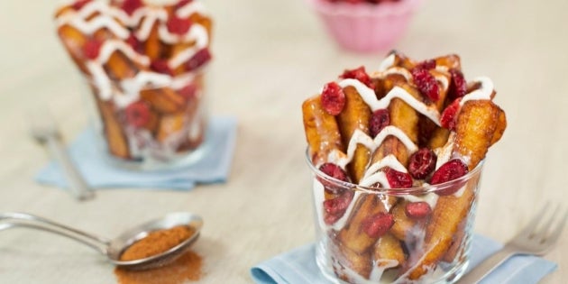 platanos maduros fritos en bolsa